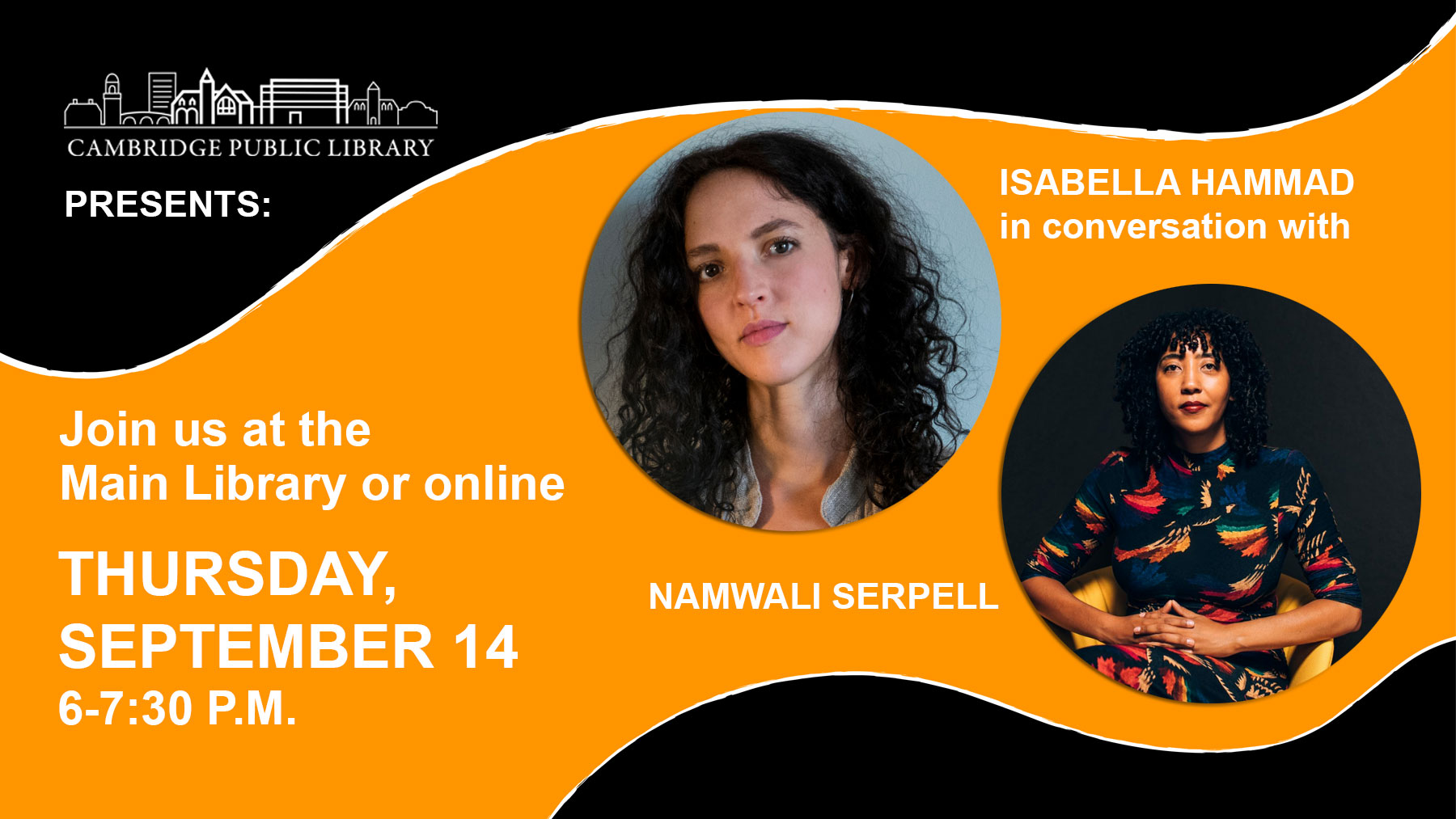 Isabella Hammad in Conversation with Namwali Serpell