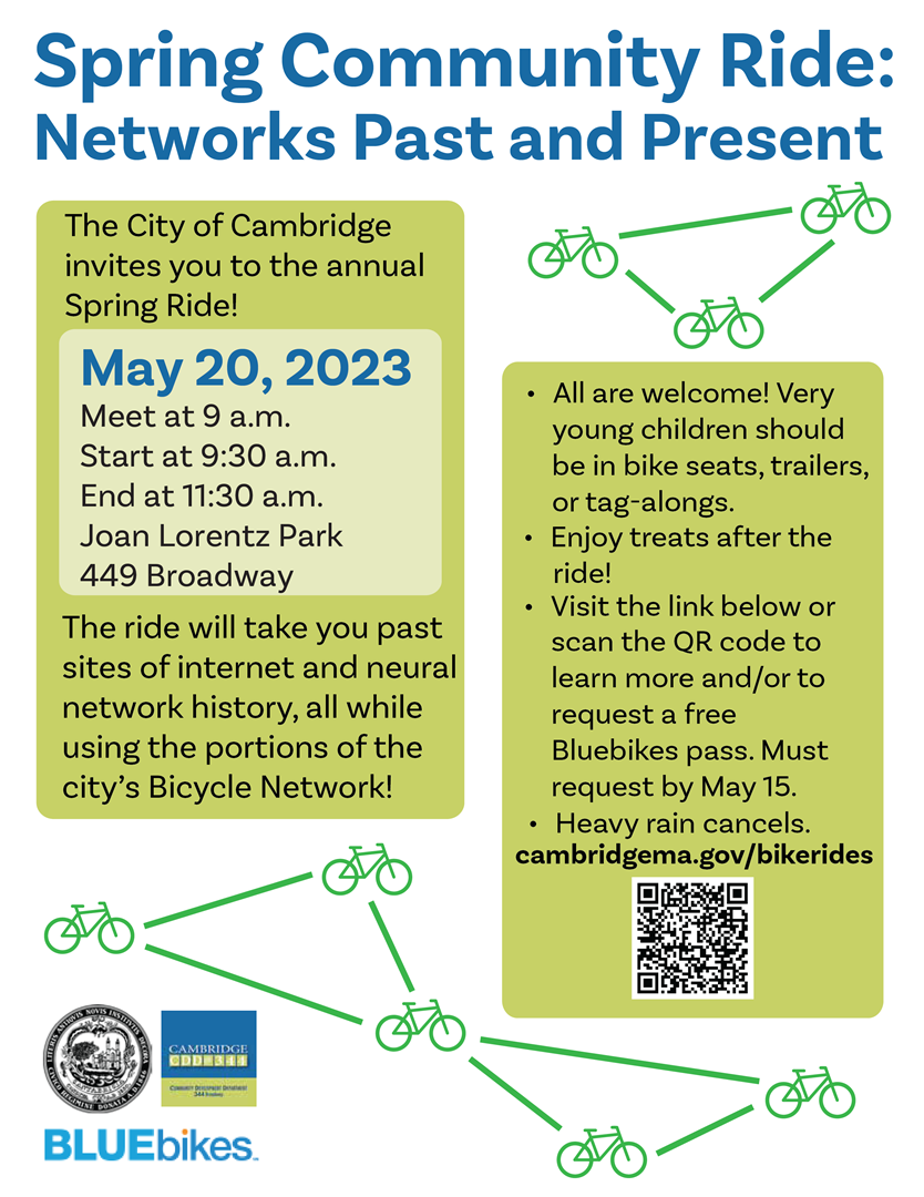 Annual Spring Community Ride: Networks Past and Present Saturday May 20
