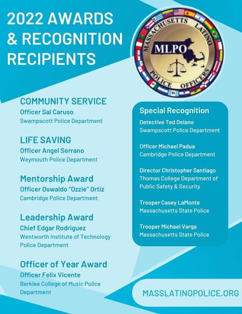 Four Cambridge Police Officers Recognized with Prestigious Awards