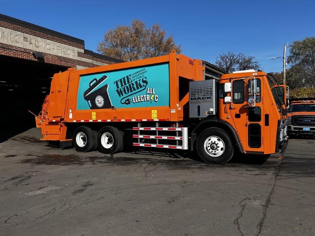 Cambridge Debuts First Electric Trash Collection Truck, Advancing City ...